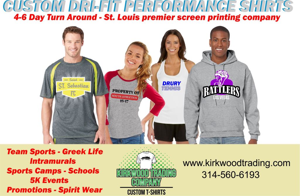 Custom dri-fit performance shirts