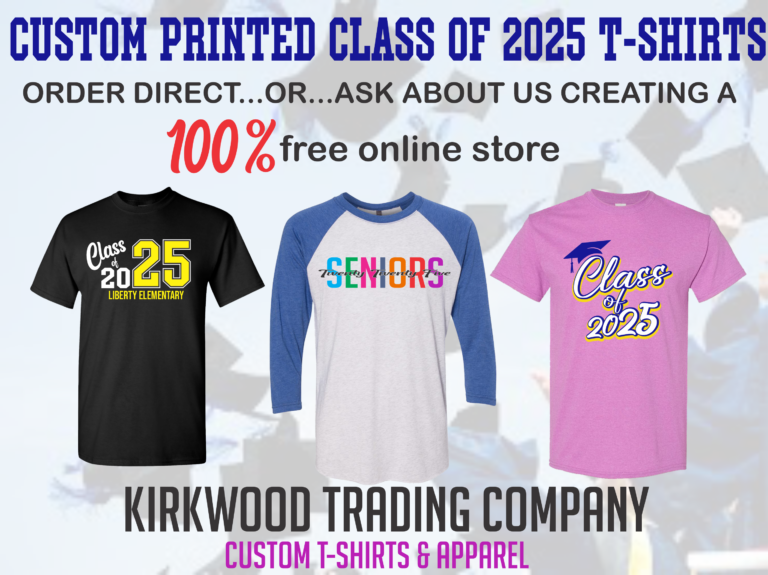 Custom printed class of 2025 t-shirts | t-shirt printing | St. Louis